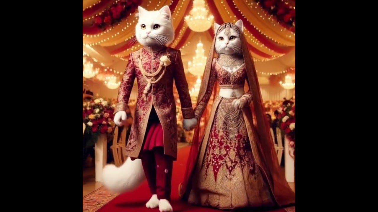 Two Cats Get Married in the Cutest Wedding Ever#cat #aicat #ai #funny # ...