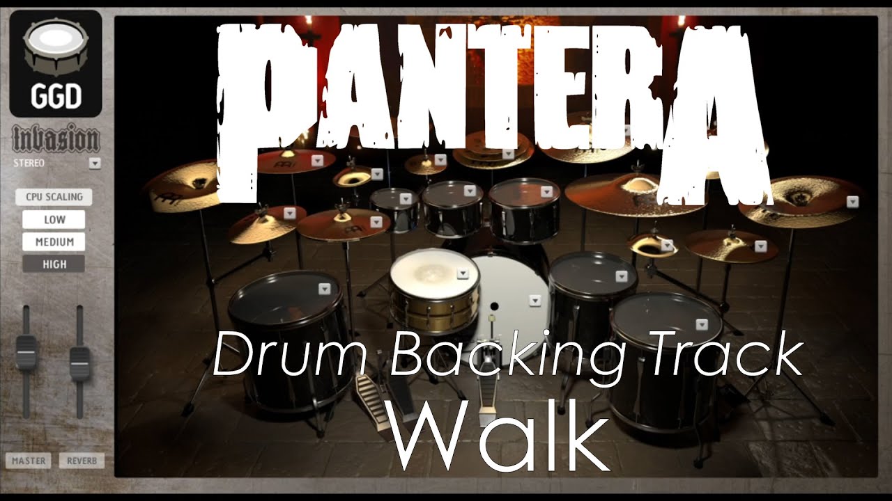 Pantera - Walk (Drum Backing Track) Drums Only MIDI - YouTube