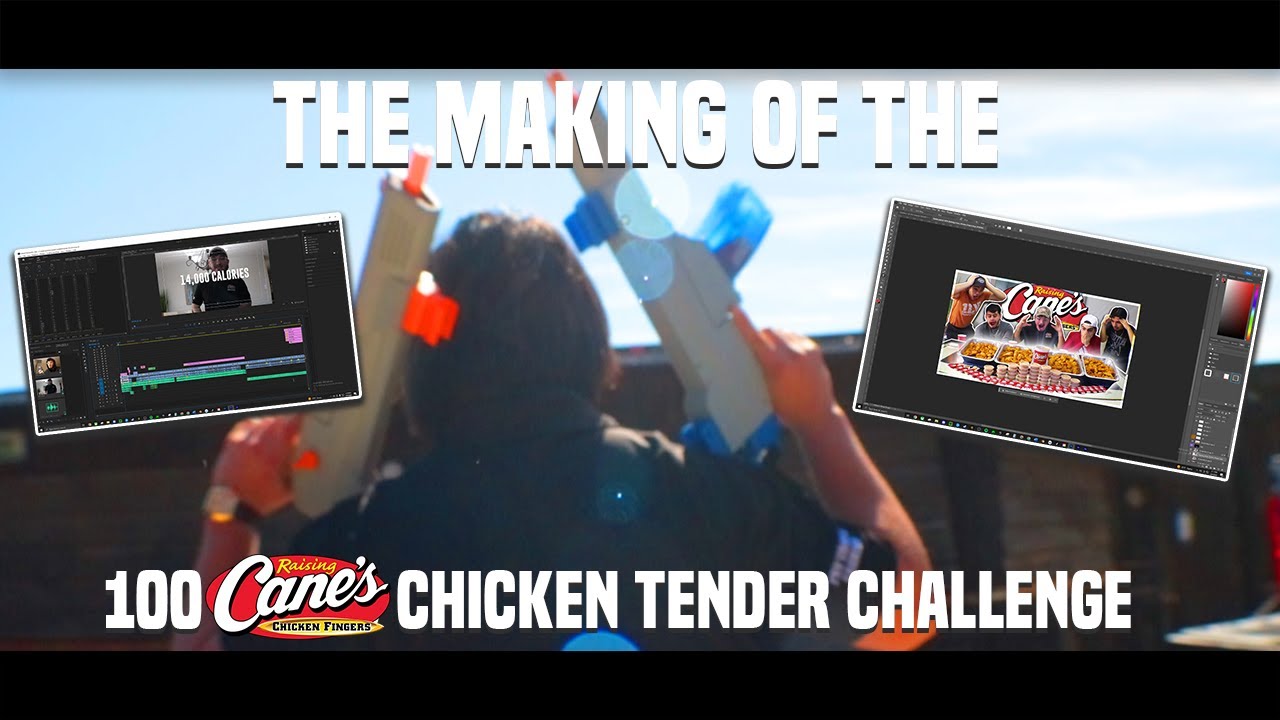 THE MAKING OF THE 100 CANE'S CHICKEN TENDERS CHALLENGE | Vlog Day 39 ...