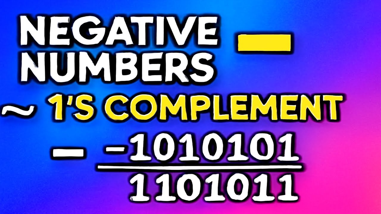 Negative Number Representation & 1's complement and 2's complement ...