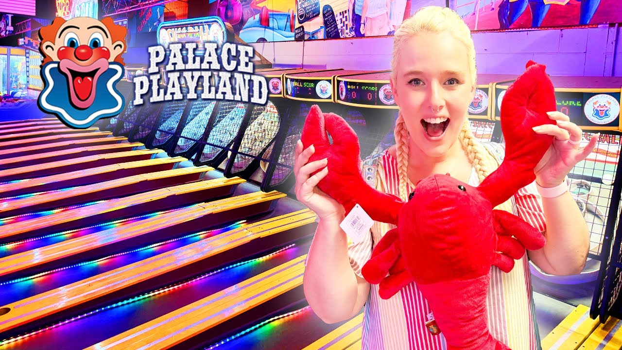 Maine Beachside Arcade and Claw Machine Wins at Palace Playland! - YouTube