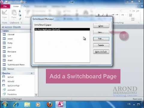 Using Access 2010 - Create a Switchboard - YouTube