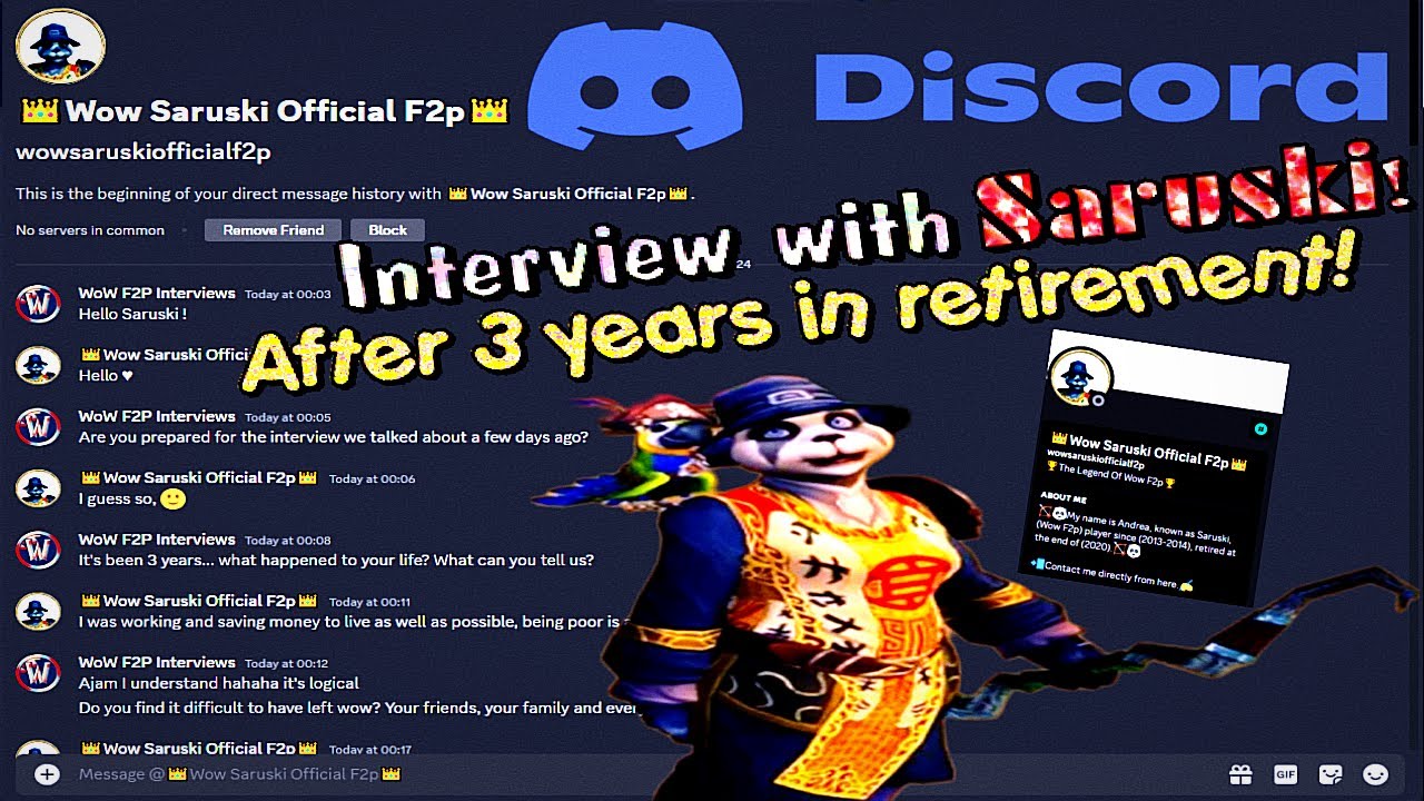 Interview with Saruski in 2024 | After 3 years retired - WoW F2P - YouTube