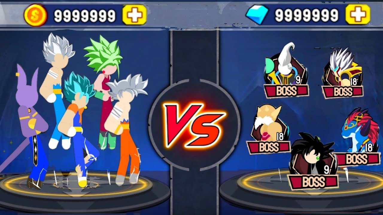 Stickman Warriors - Goku, Vegito, Beerus Vs Whis, Baby Vegeta, Toppo ...