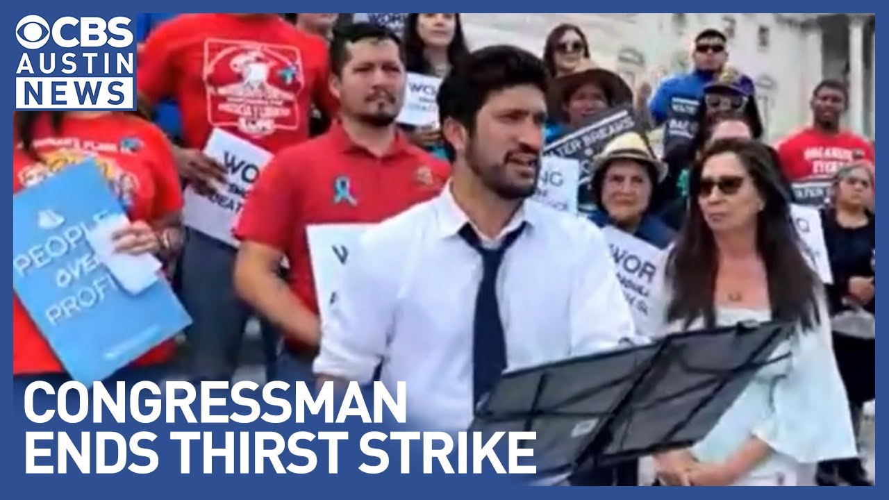 Austin Congressman Greg Casar ends 8-hour thirst strike over heat laws ...