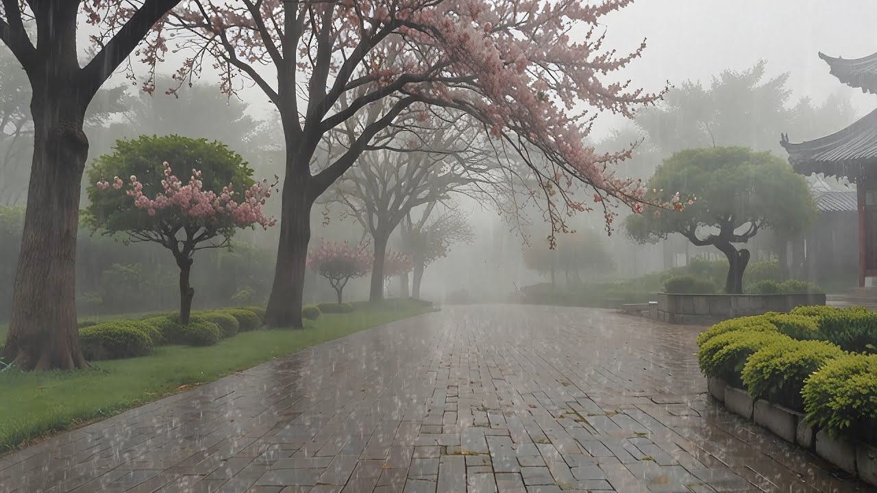 Peaceful Rainfall and Gentle Nature Ambience for Sleeping, Meditation ...