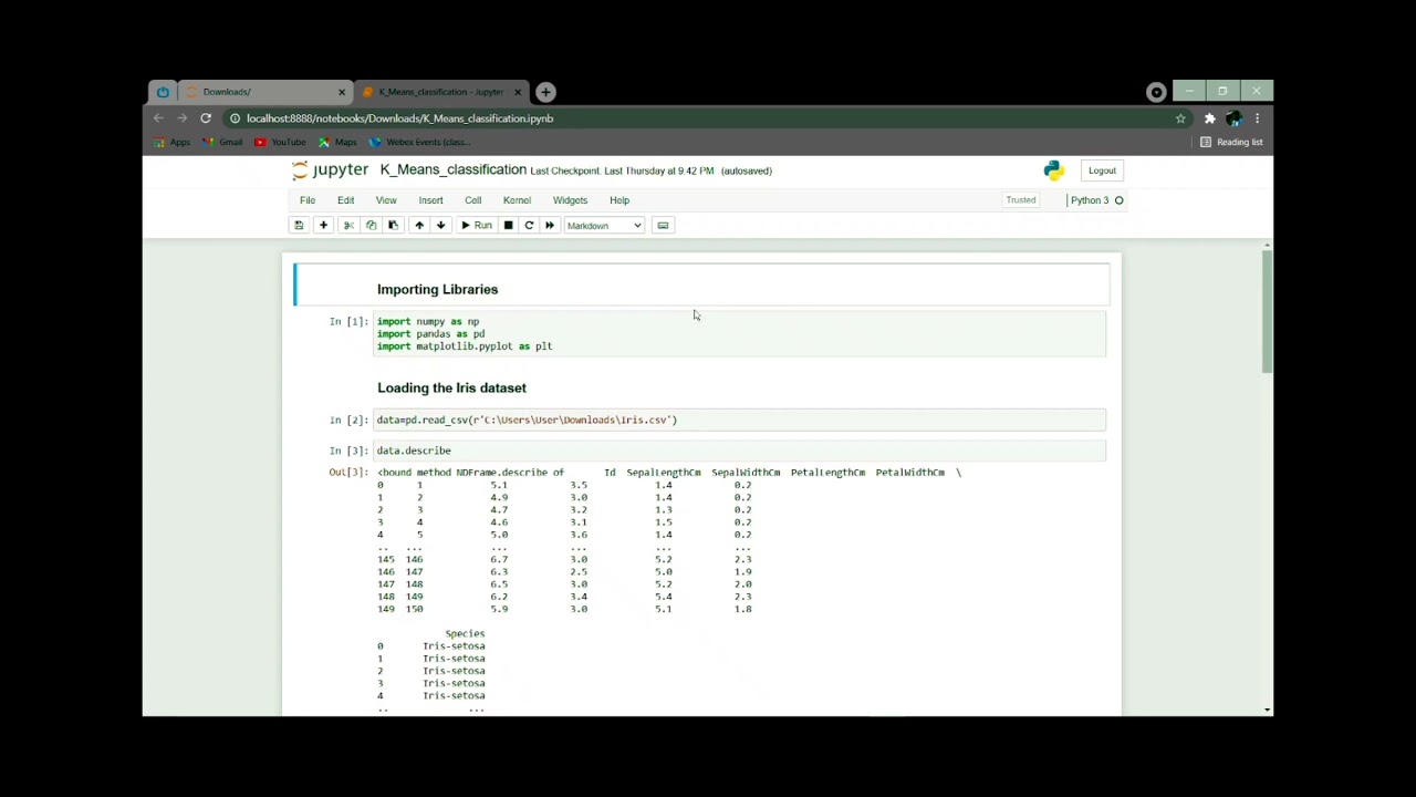 K-Means Clustering Algorithm by Elbow Method - YouTube