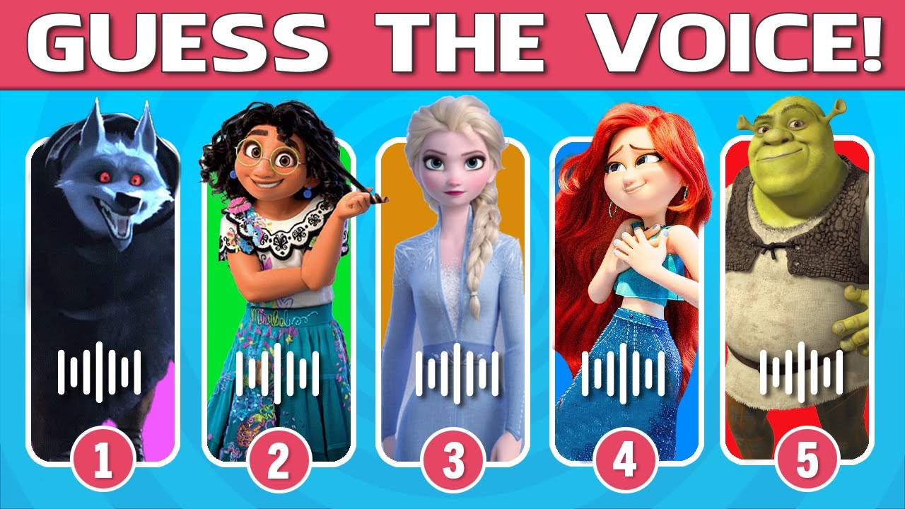 Guess Character By Their VOICE! | Shrek, Elsa Frozen, Little Mermaid ...