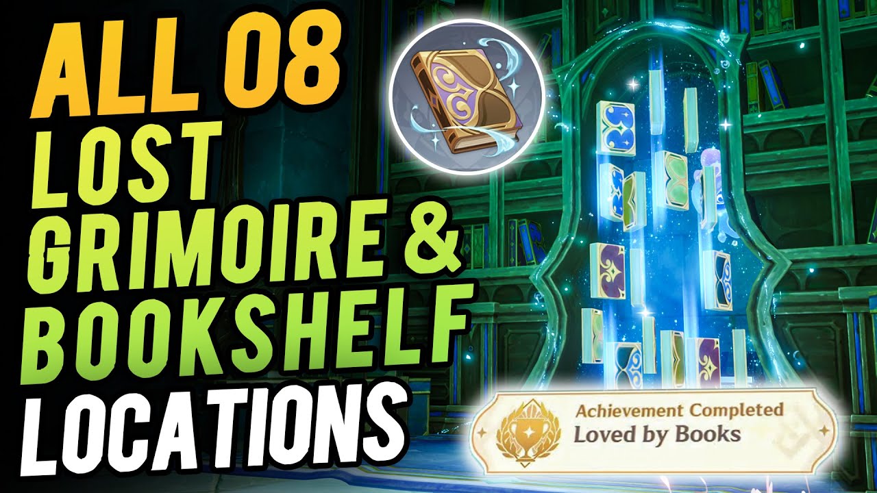 All 8 Lost Grimoire and Bookshelf Location | Genshin Impact 4.6 - YouTube