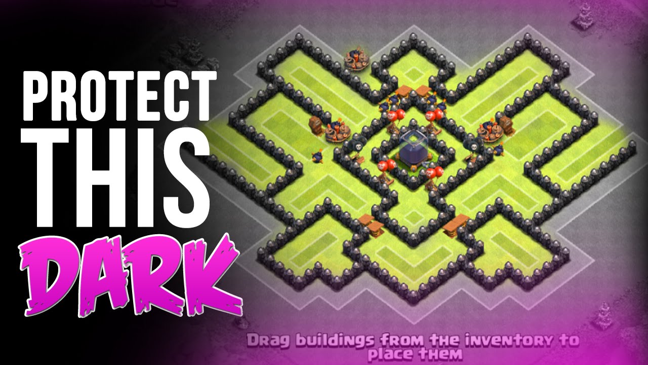 PROTECT THIS DARK | MAX TH8 BASE | Clash of Clans Gameplay - YouTube