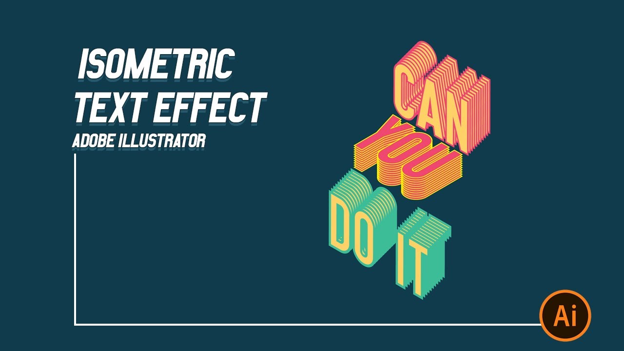isometric text effect in illustrator | How to create a 3d isometric ...