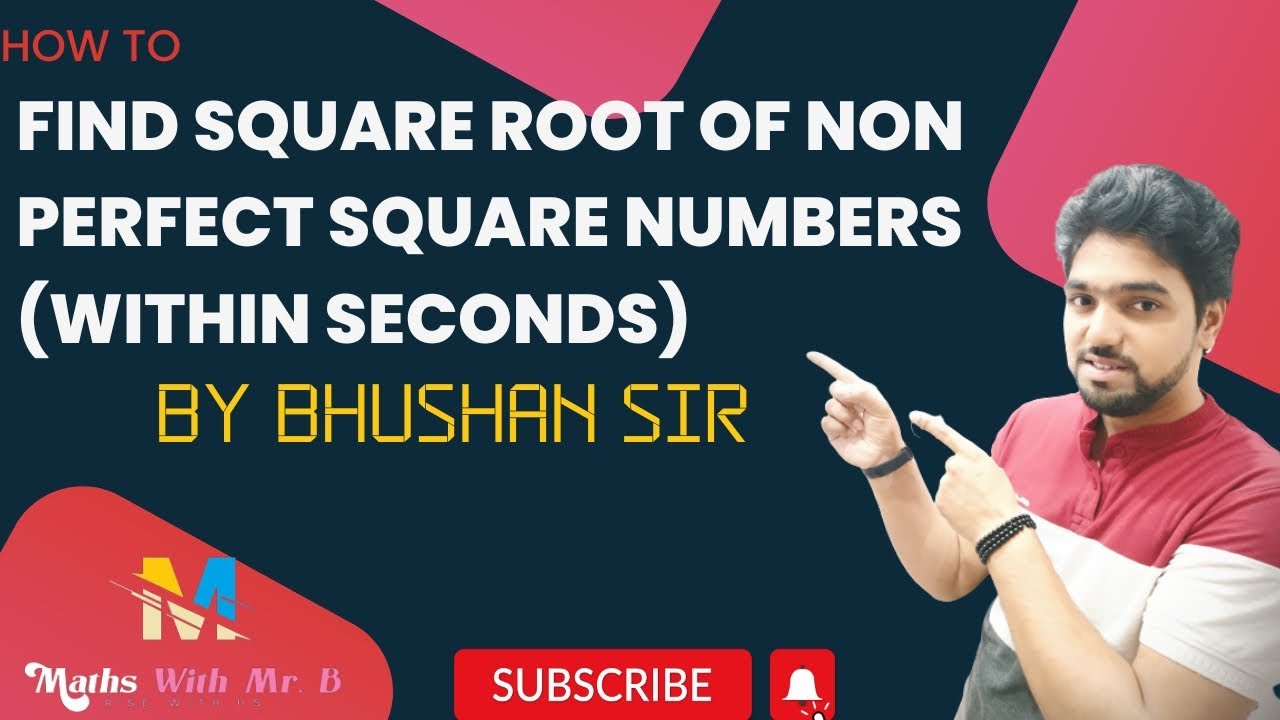 Find Square Root Of Non Perfect Square Numbers WITHIN SECONDS Square