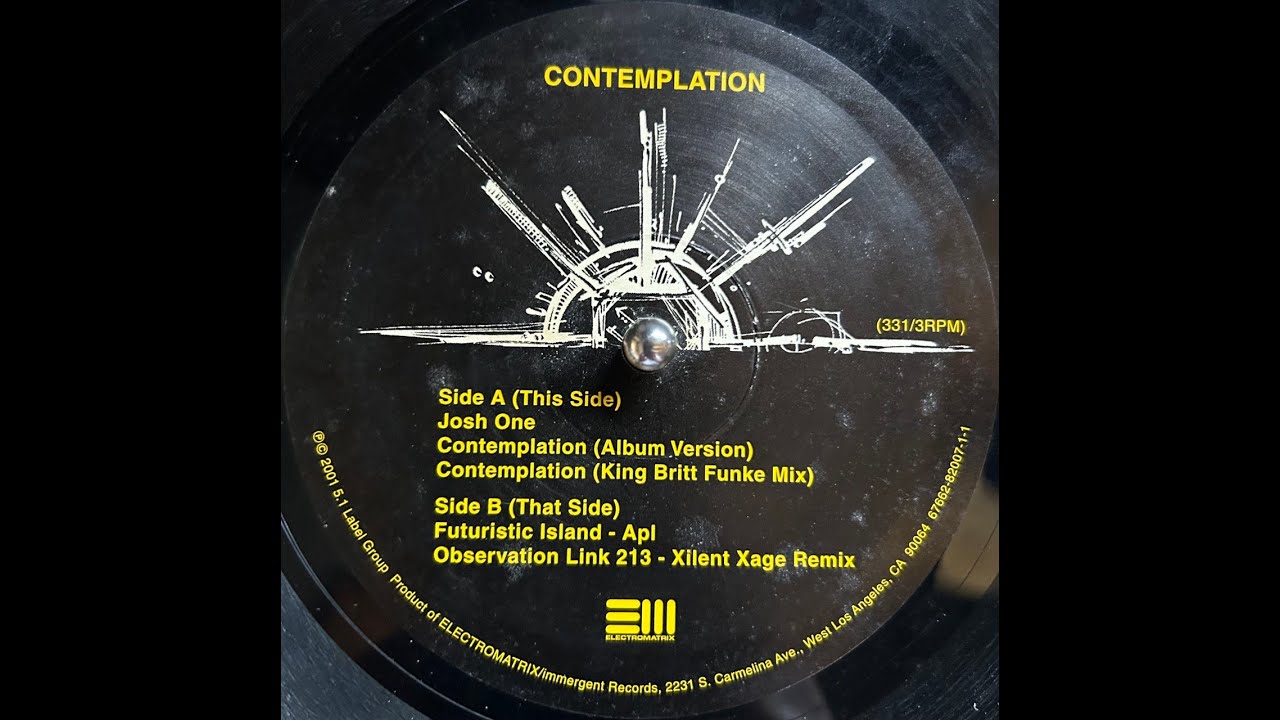 Josh One - Contemplation (Album Version) - YouTube