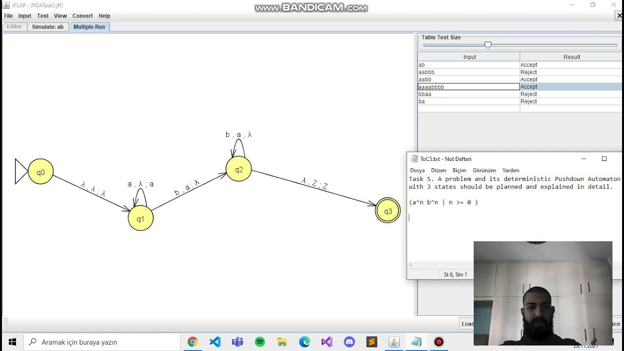 Theory of Computation Task 5 PushDown Automaton Cukurova University - YouTube