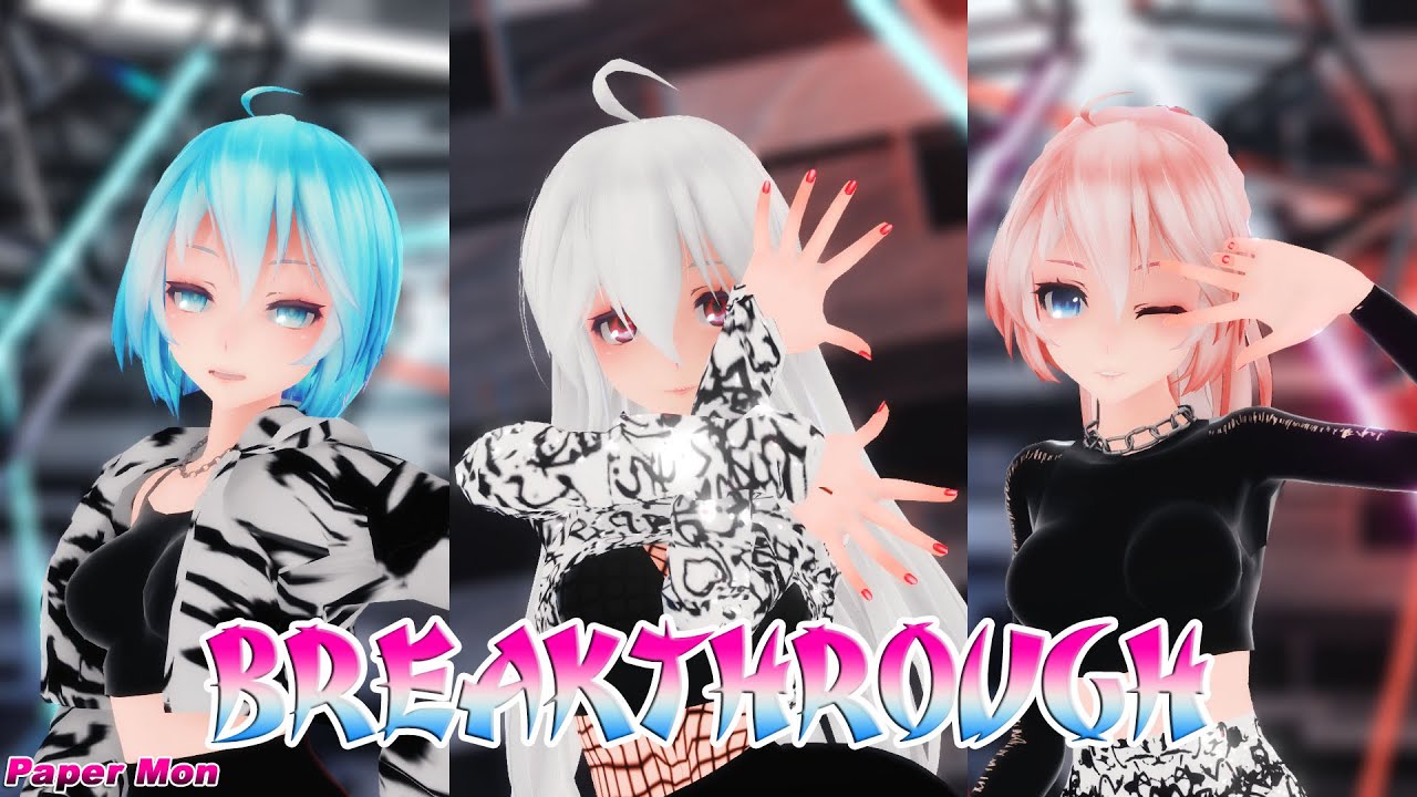 【mmd】breakthrough Miku Haku Luka Youtube
