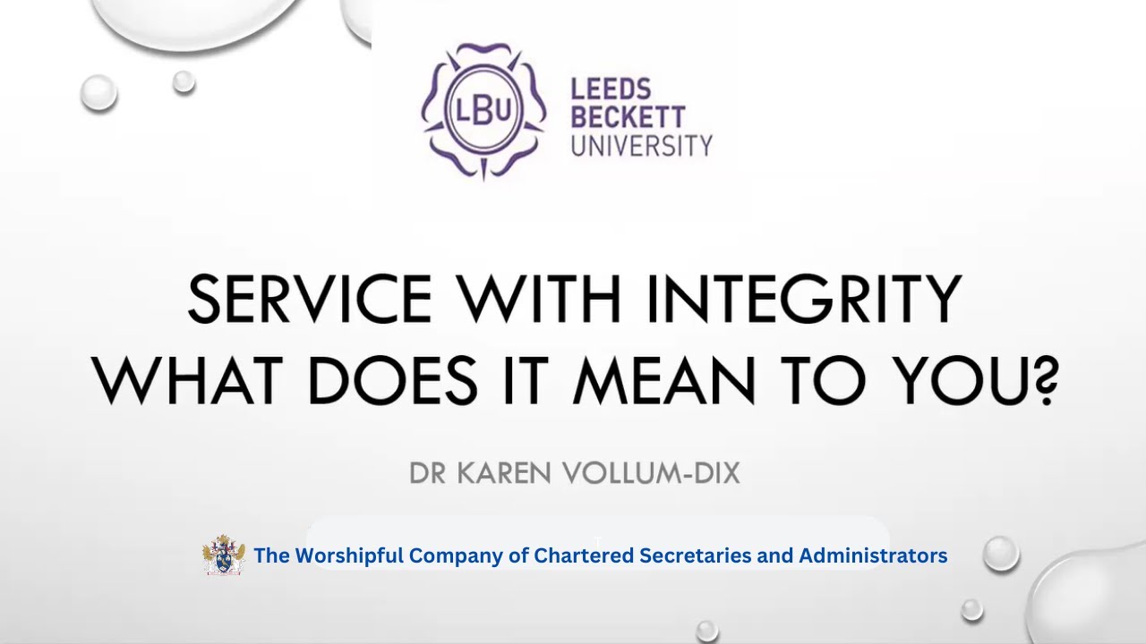 ‘Service with integrity’ – what does it mean to you? - YouTube