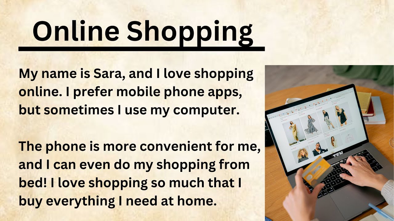 Online Shopping🔥|| Learn Reading in English Level 1 || Reading Test ...