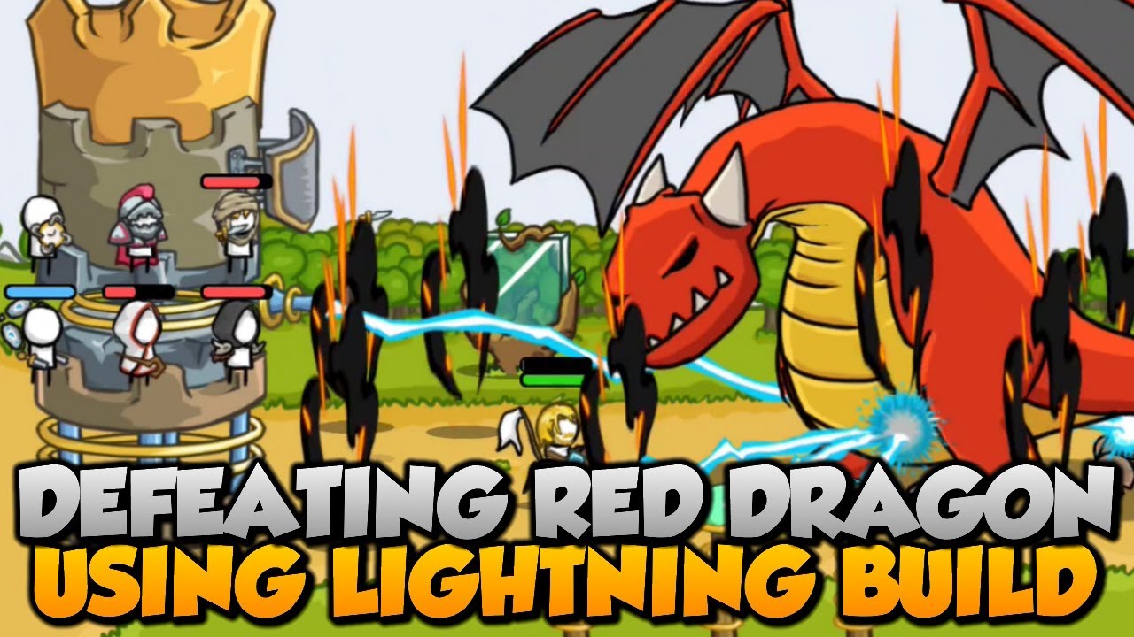 How to kill the RED DRAGON using LIGHTNING BUILD | Grow Castle - YouTube