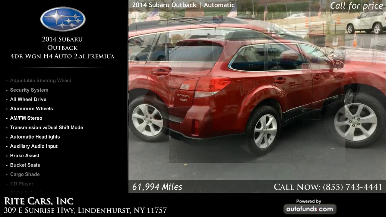 Used 2014 Subaru Outback | Rite Cars, Inc, Lindenhurst, NY - SOLD - YouTube