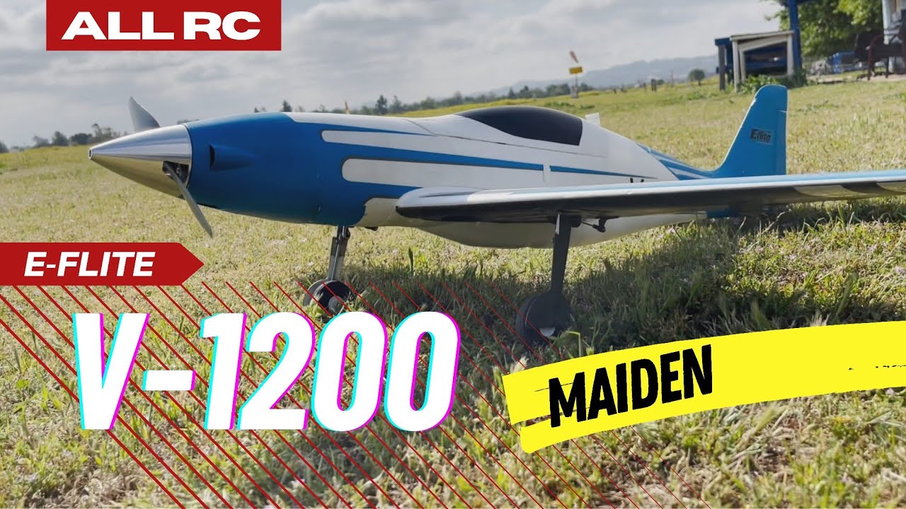 E-Flite V1200 1.2M Maiden Flight - YouTube