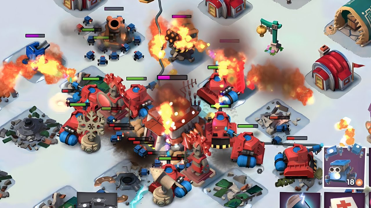 Boom beach mini bot launch - YouTube
