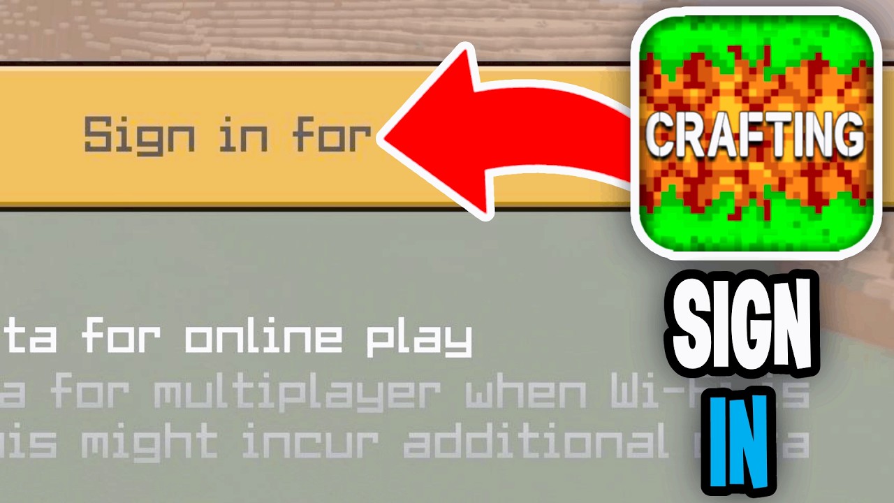How To Sign In Crafting And Building! - Tutorial - YouTube