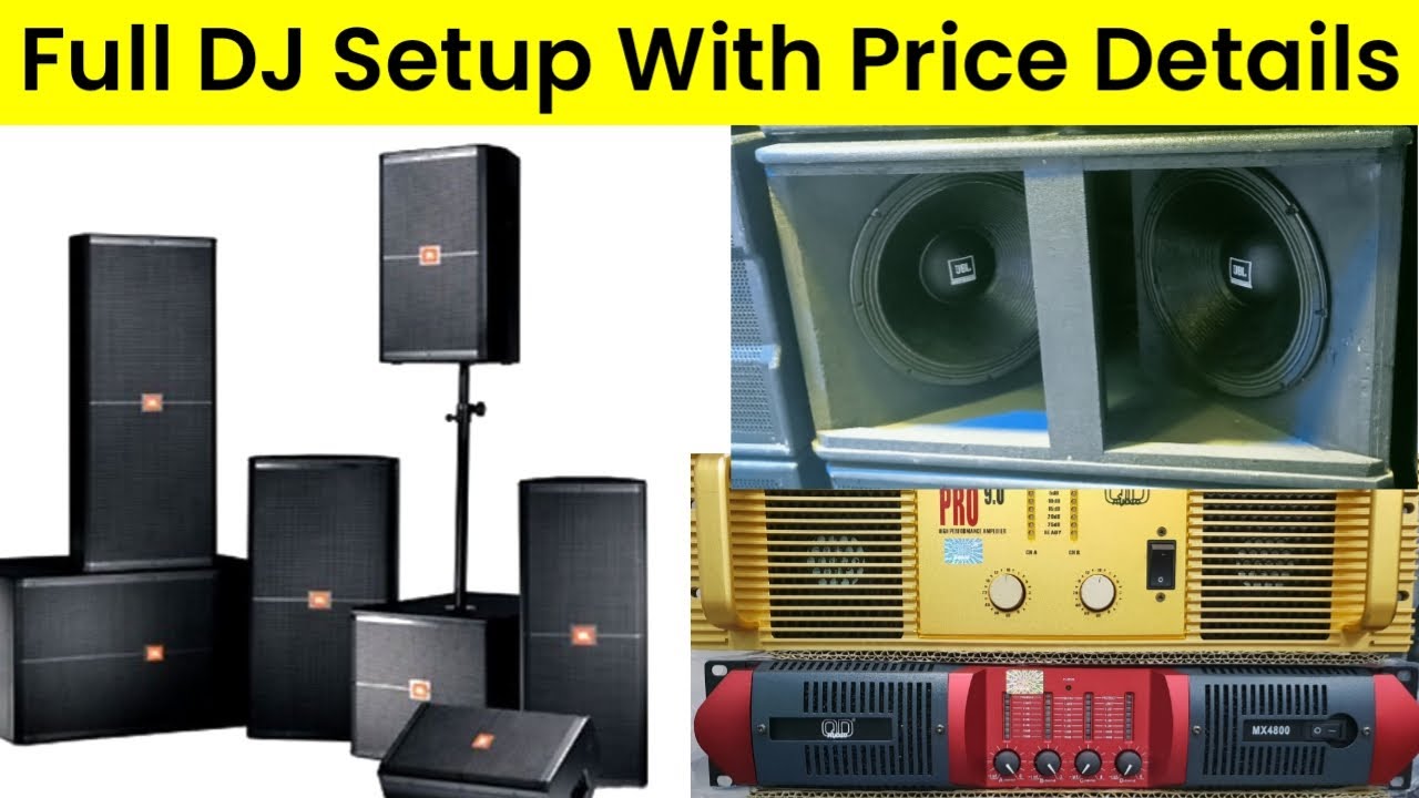 Full DJ Setup With Price Details Amplifier DJ Mixer Light - YouTube