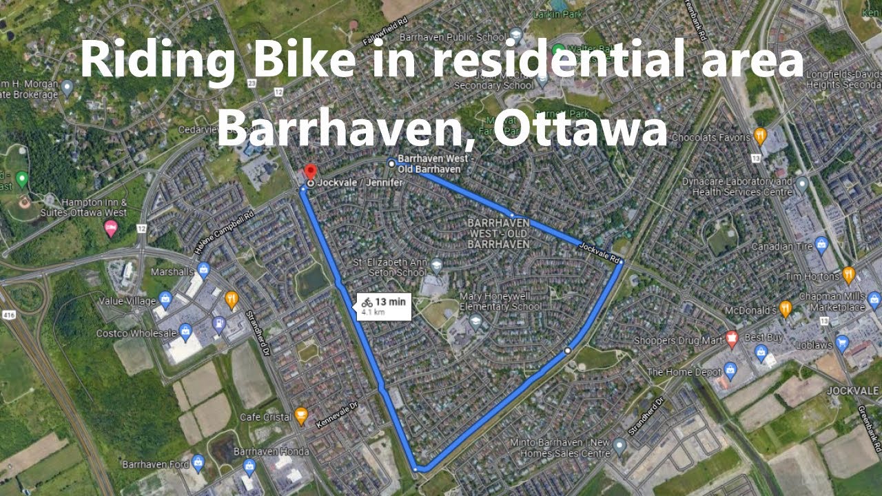 Peaceful path in Barrhaven neighborhood - YouTube
