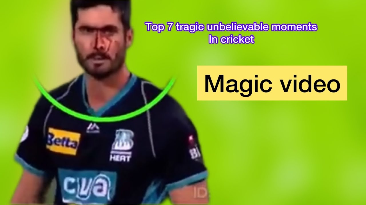 Top 7 tragic and unbelievable moments in cricket history || tragic ...