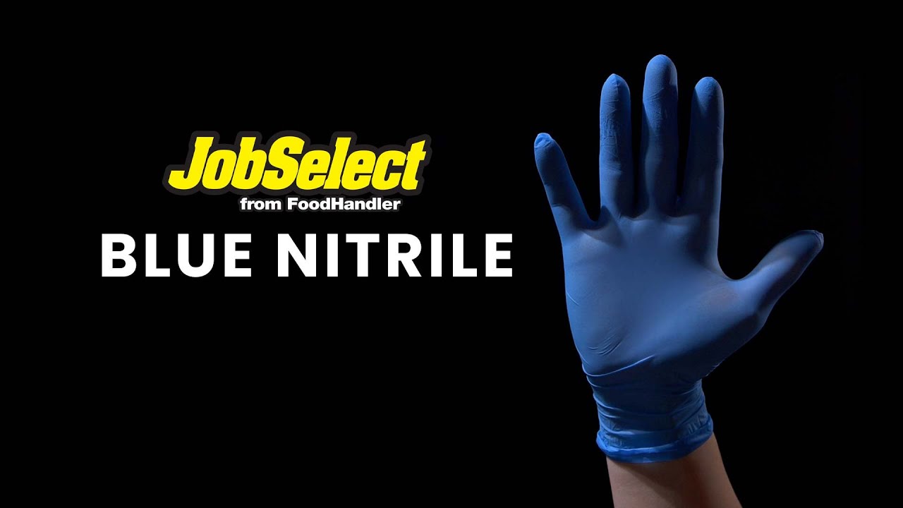 FoodHandler JobSelect Blue Nitrile Gloves - YouTube