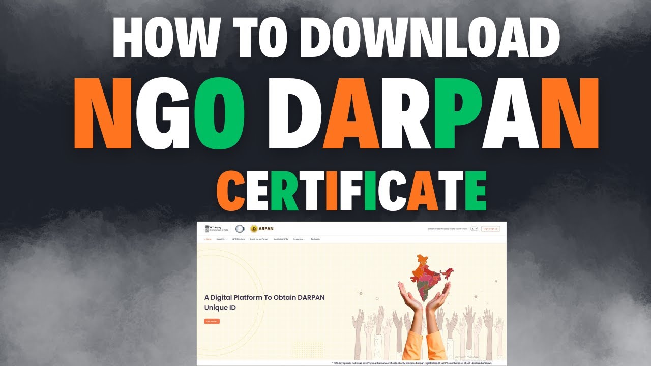 How to Download NGO Darpan Certificate Online | Step-by-Step Guide ...