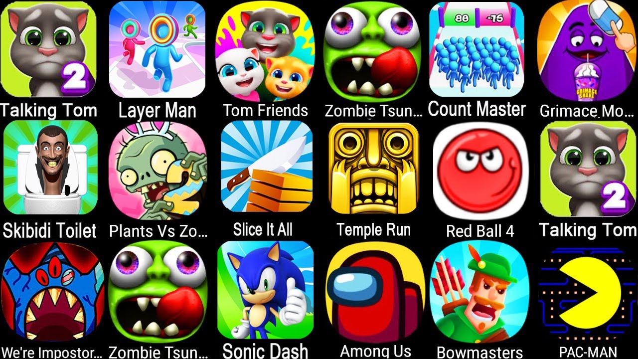 Tom Hero, Mr Ninja, Talking Tom, Crowd City, Count Master, Build A ...