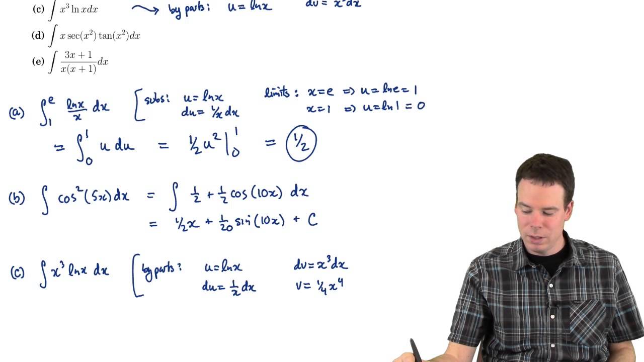 Math152: Section 3.5 Strategy for Integration (2 of 4) - YouTube