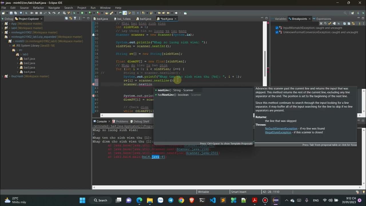 Java 1 Lab 3 bài số 4 FPT Polytechnic - YouTube