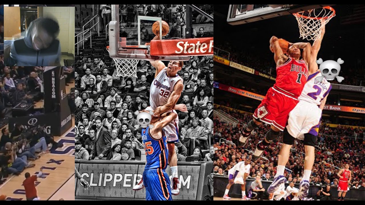 BEST POSTER DUNKS IN NBA HISTORY REACTION! DUNKS BY DERRICK ROSE ...
