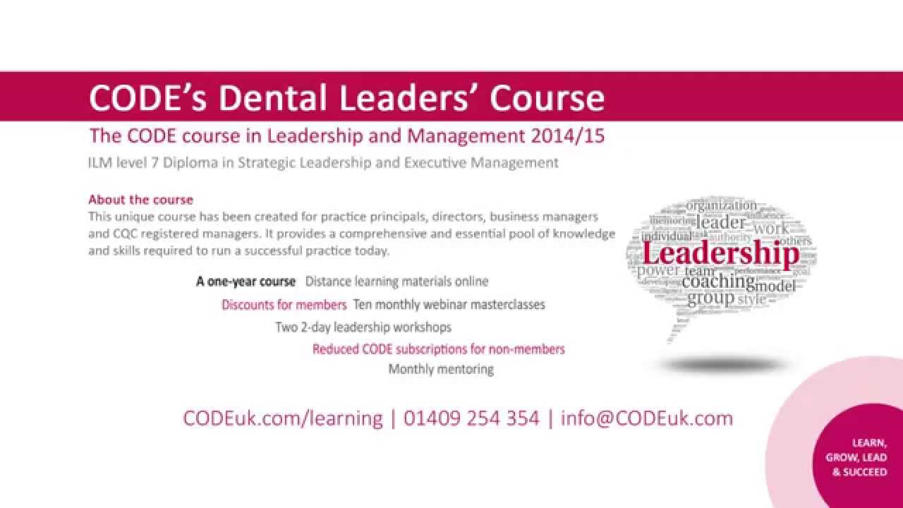 Leadership and Management - CODE Webinar Part 1 - YouTube