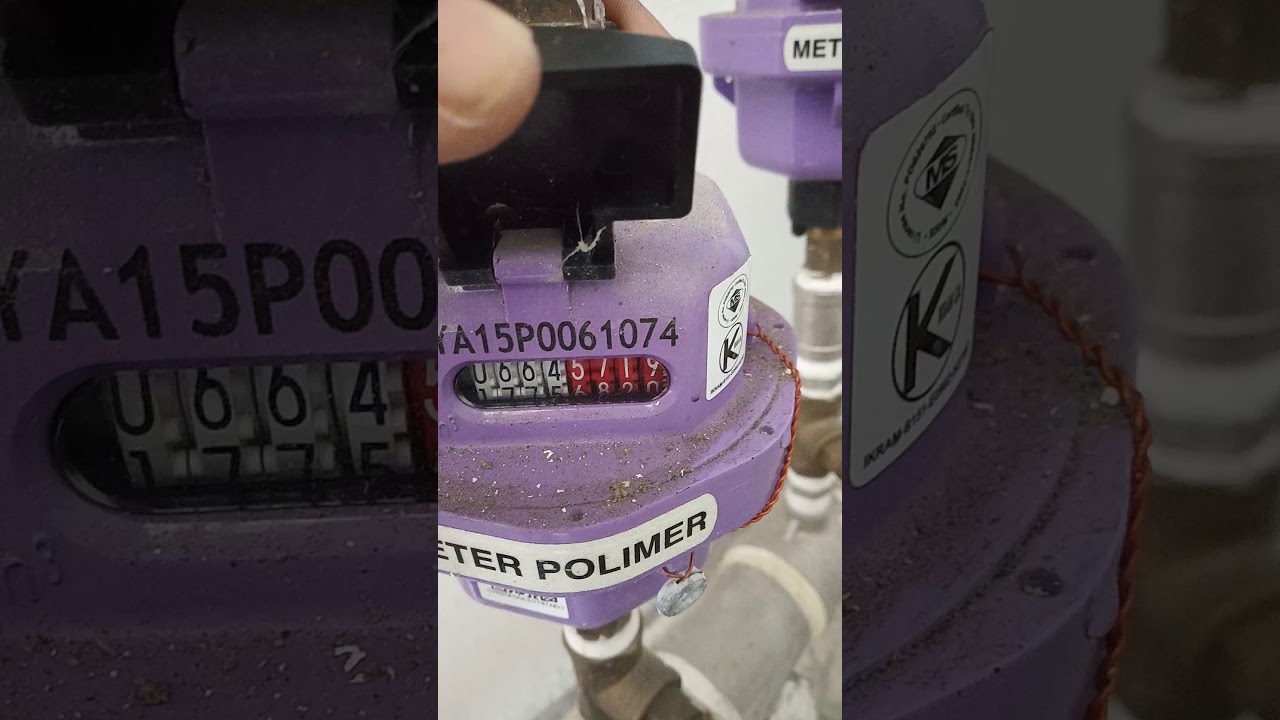 Meter air Syabas- Cara melihat air masuk atau mengalir dengan melihat ...