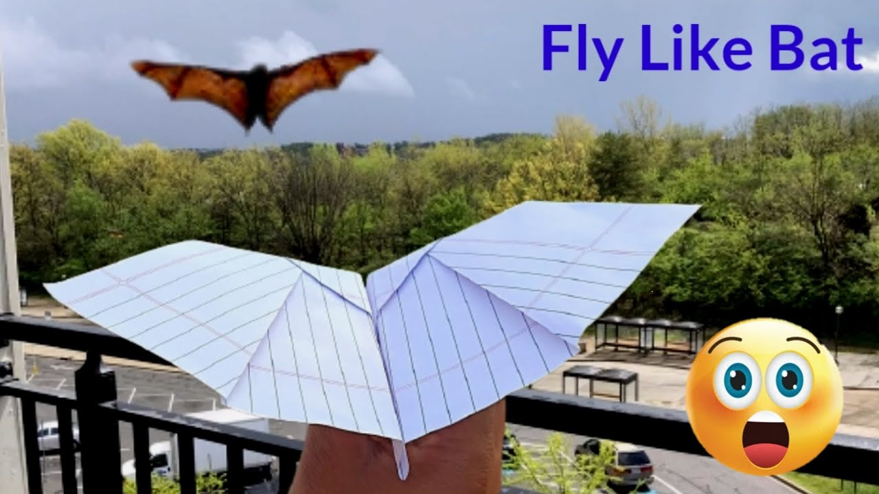 Paper Plane Fly Like a Bat | Flying Paper Plane Like Bat |ike butterfly ...