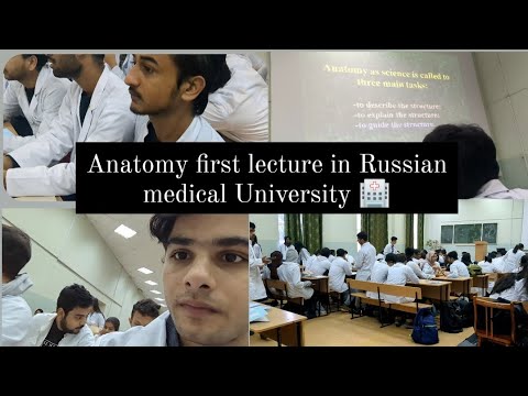 Anatomy first lecture in Russian medical University 🏥 ️🥺|mbbs Student ...