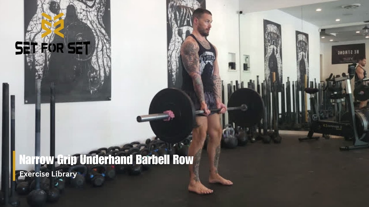 Narrow Grip Underhand Barbell Row | SFS Exercise Library - YouTube