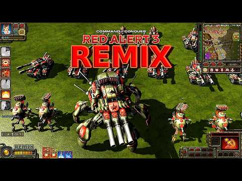 Red Alert 3 Remix MOD Soviet in 4v4 Gameplay | Get Extra Income by Killing