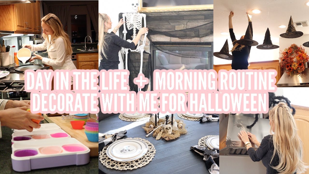 DAY IN THE LIFE // MORNING ROUTINE // TRYING TO GET THE HALLOWEEN DECOR ...