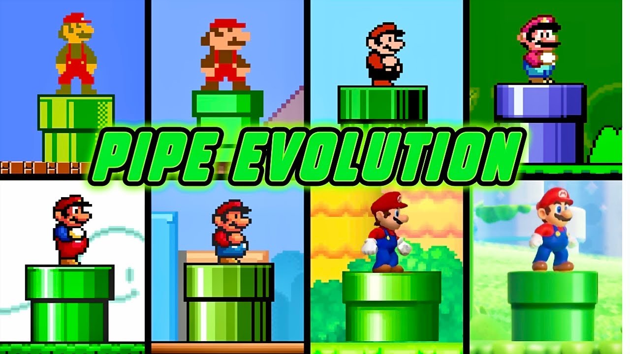 Evolution of Super Mario Pipes [1985-2023] - YouTube