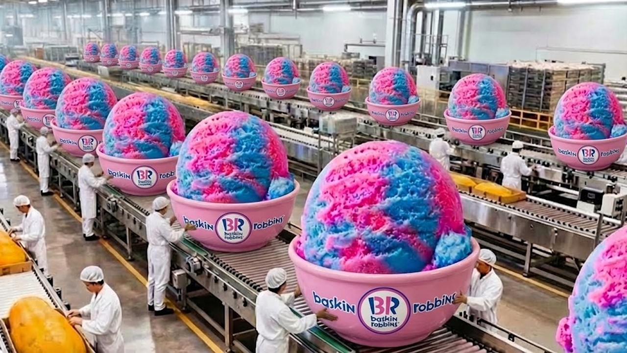 How Baskin Robbins Makes Nearly One Million Pints A Day: How It's Made ...