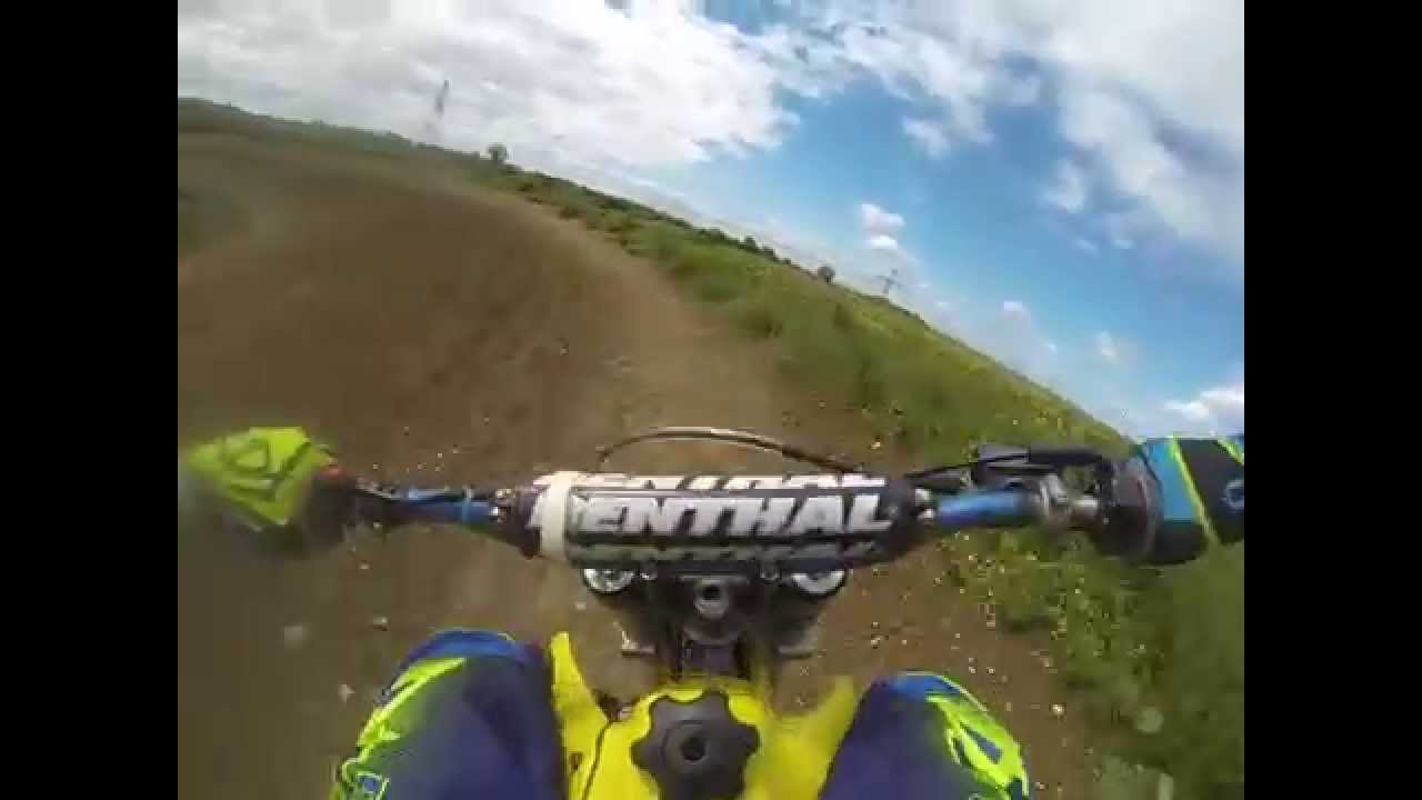 Go Pro falls off at motocross in the middle of the track - YouTube