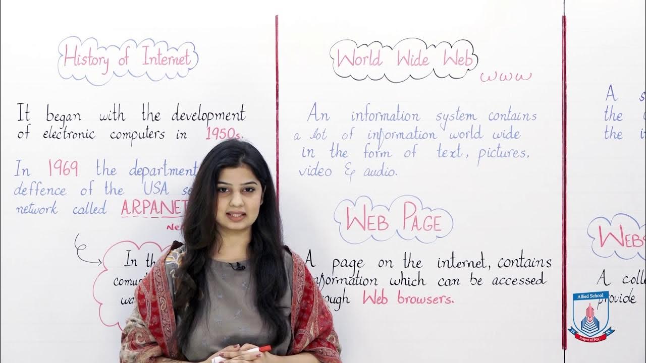 Class 6 - Computer Studies - Chapter 1 - Lecture 1 - internet - introduction - Allied Schools ...