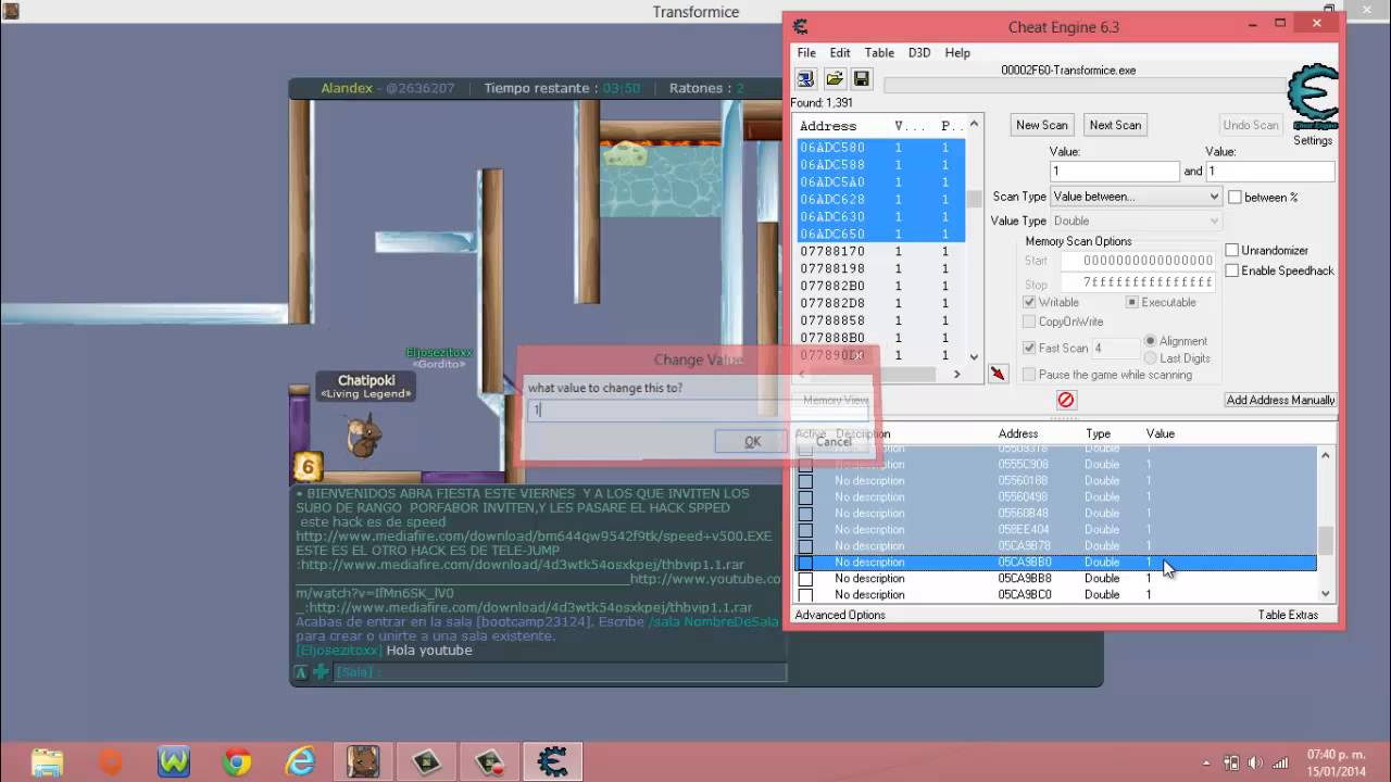 Hack de transformice traspasar paredes y trampolin 2014 - YouTube