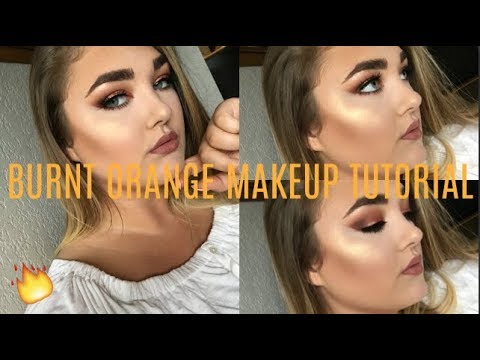 EASY BURNT ORANGE MAKEUP TUTORIAL | FOR BEGINNERS - YouTube