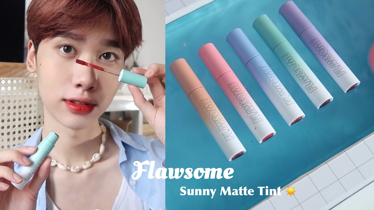 [SWATCH & REVIEW] FLAWSOME SUNNY MATTE TINT | Màu son cho mùa hè ☀️ ...