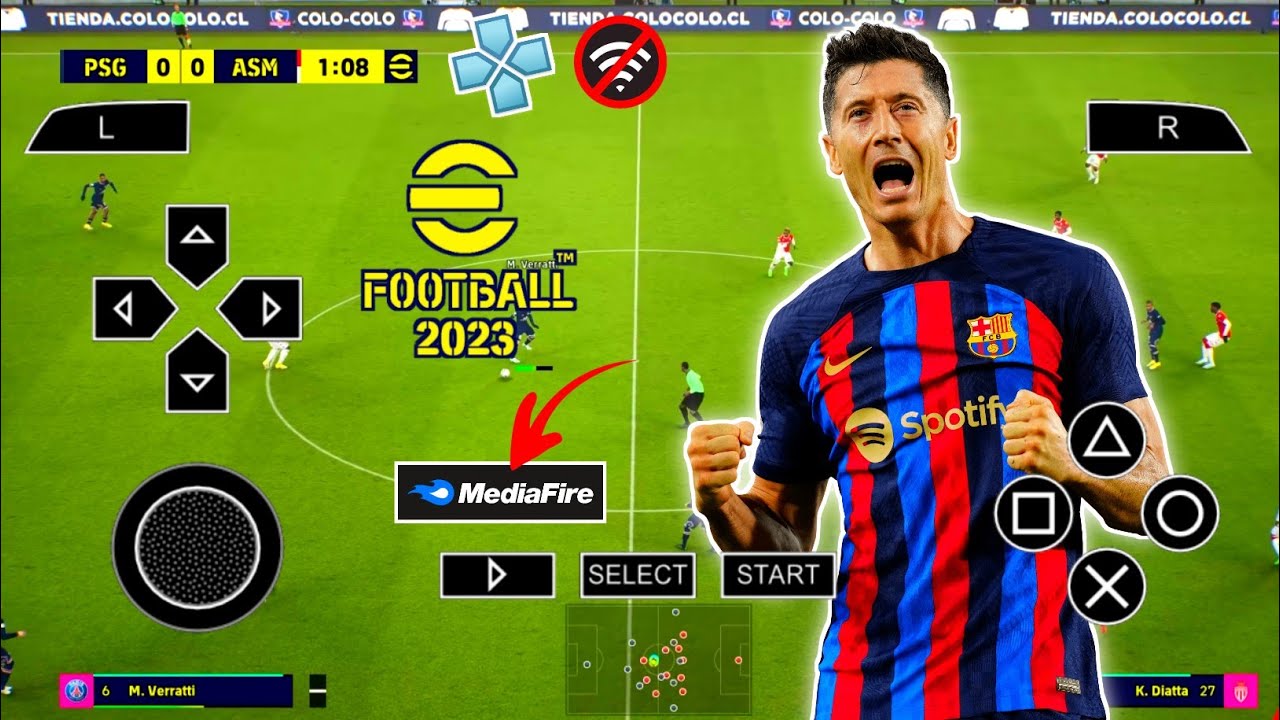 Download eFootball Pes 2023 PPSSPP Android Offline Camera PS5 New Kits ...